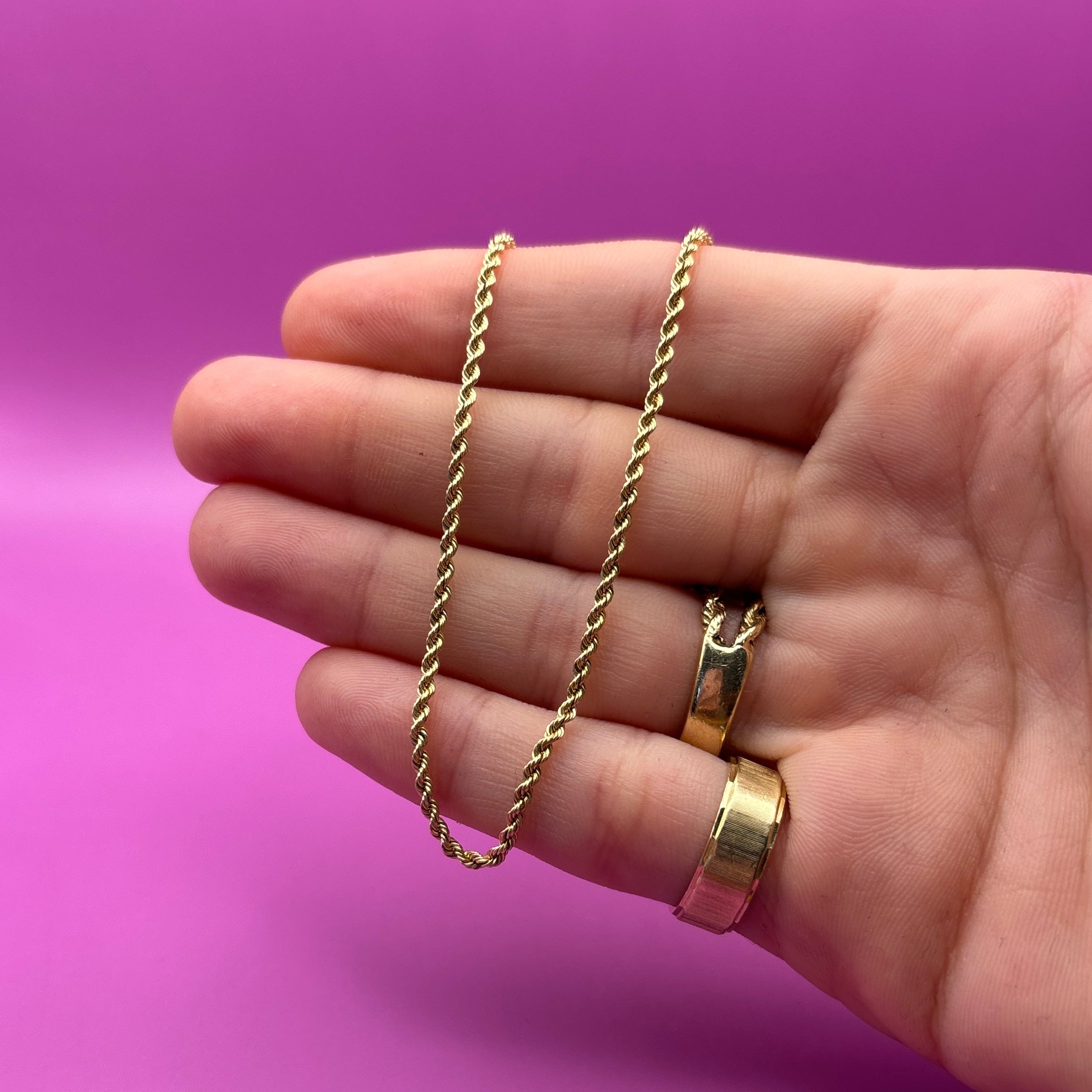 14k rope chain 22’’ – CNOJ