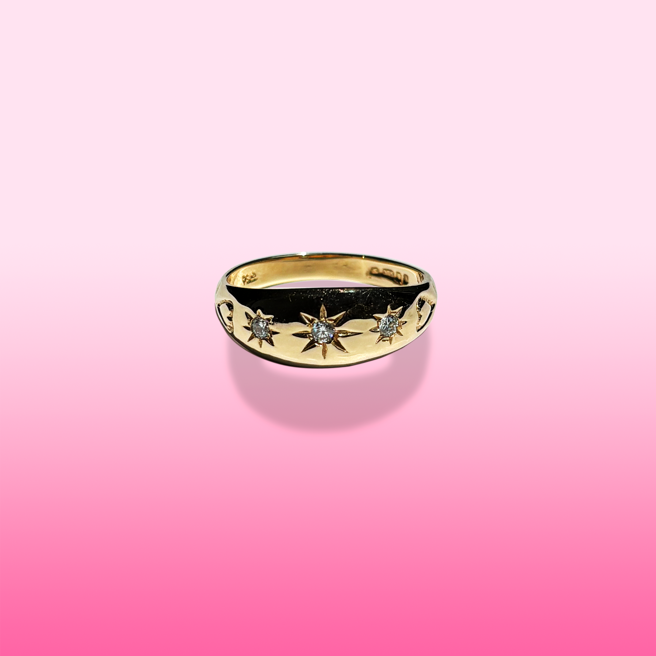 diamond star set dome ring – CNOJ